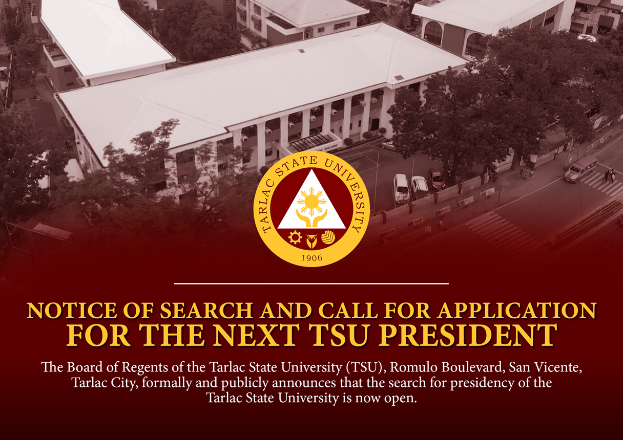 NOTICE OF SEARCH AND CALL FOR APPLICATION FOR THE NEXT TSU PRESIDENT ...