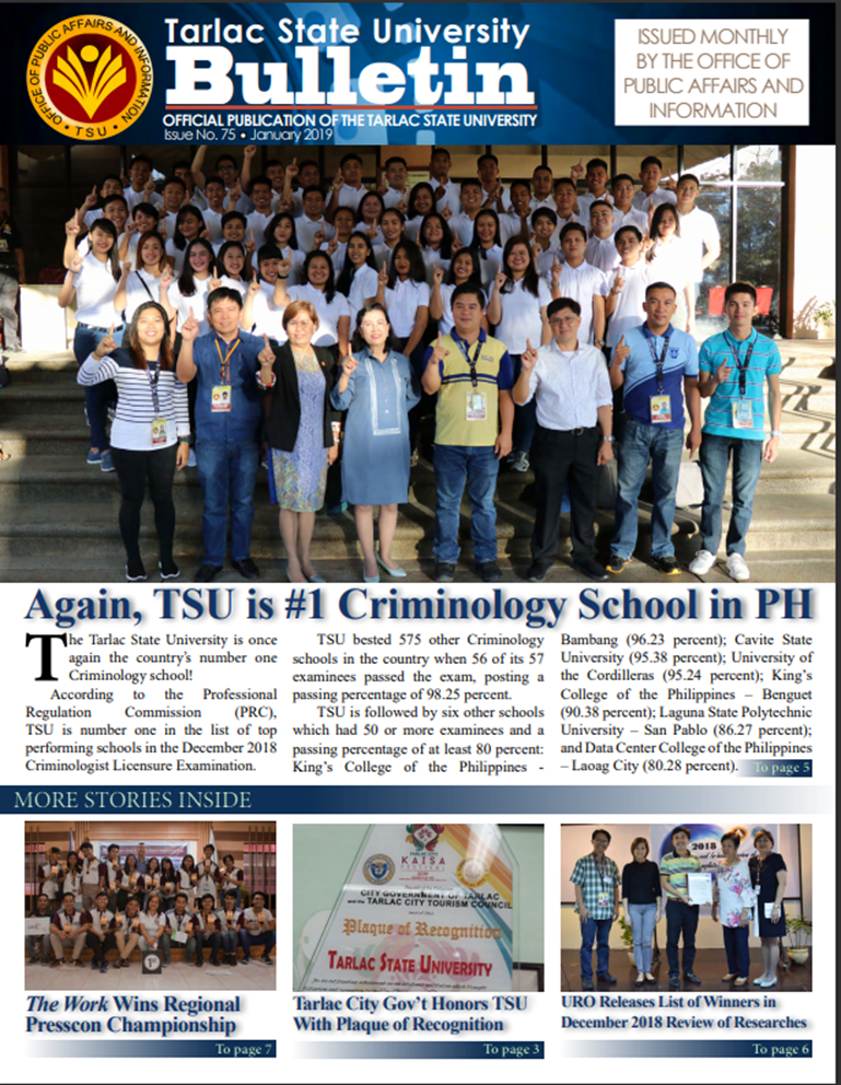 TSU Bulletin - Tarlac State University