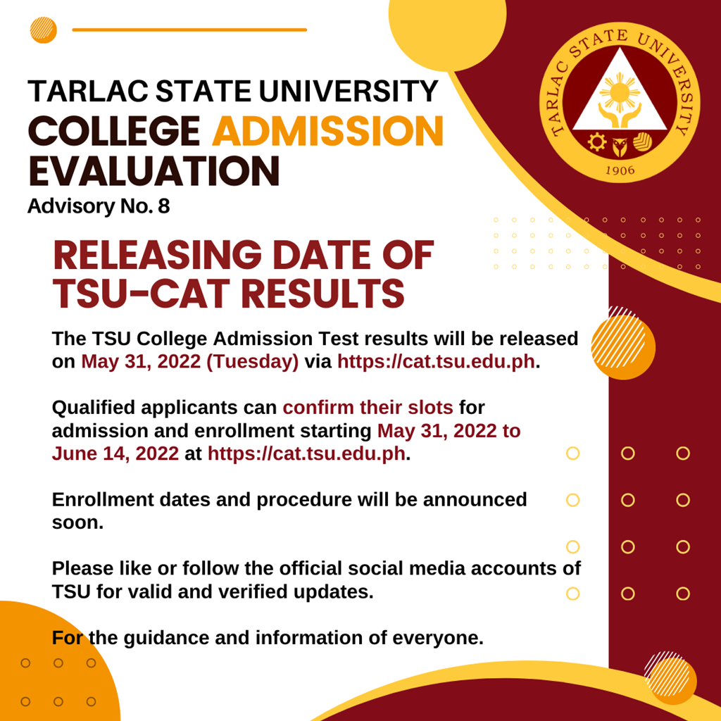 Freshmen Guide: Admission and Enrollment Procedure - Tarlac State ...